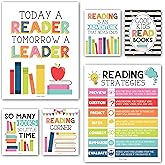 Amazon.com: Hadley Designs 6 Colorful Reading Posters For Classroom ...