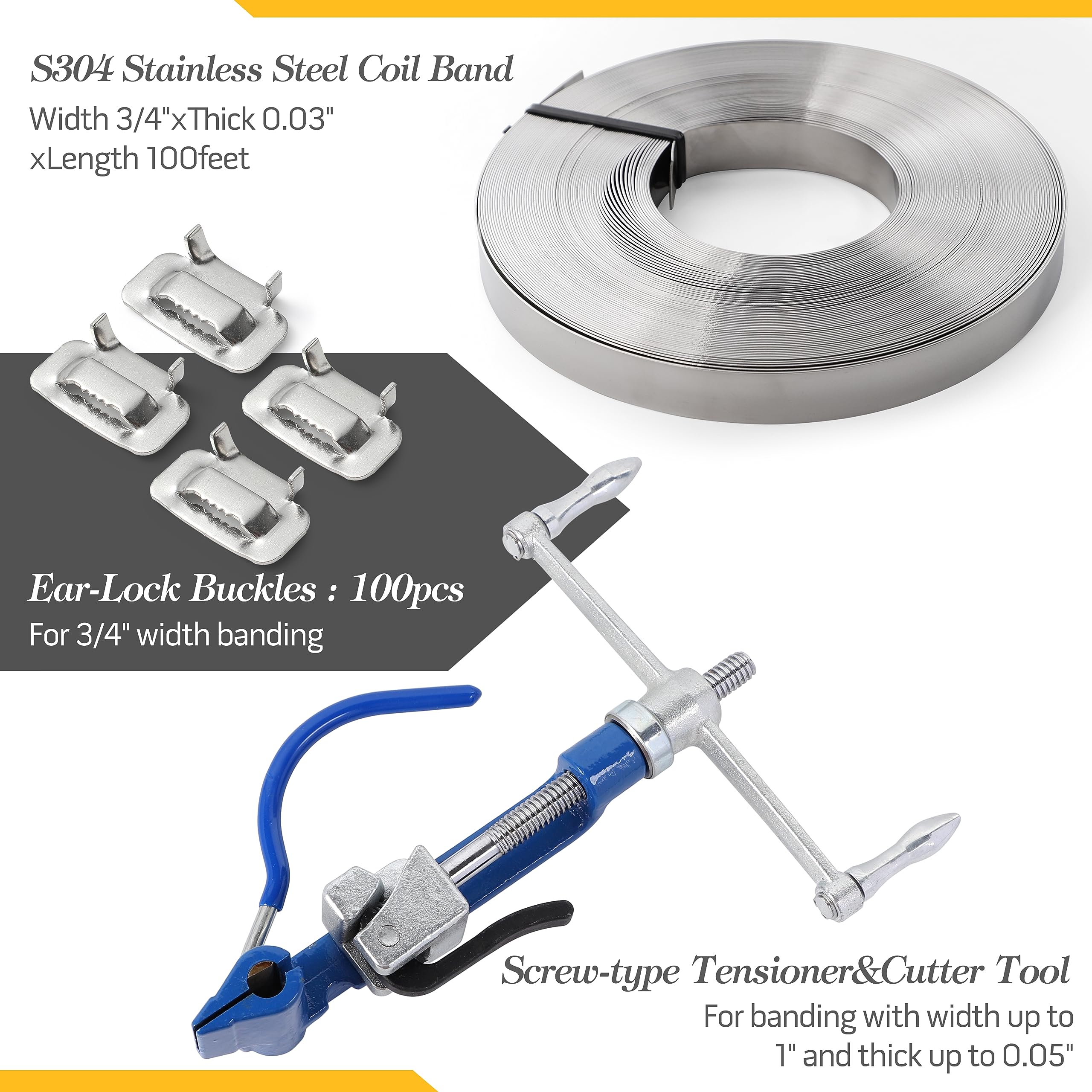 Steel Banding Strapping Kit - Banding Tool Metal Banding Strapping Kit ...