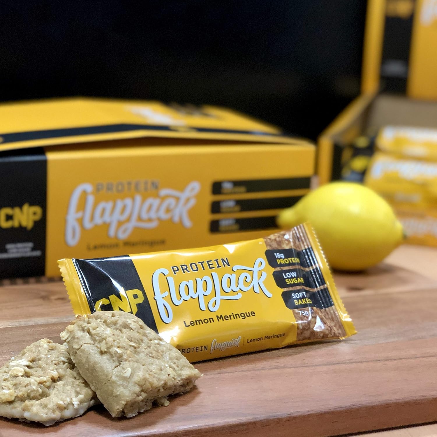 CNP Professional Protein Flapjacks – Lemon Meringue – 12 X 75g Oat Bars ...
