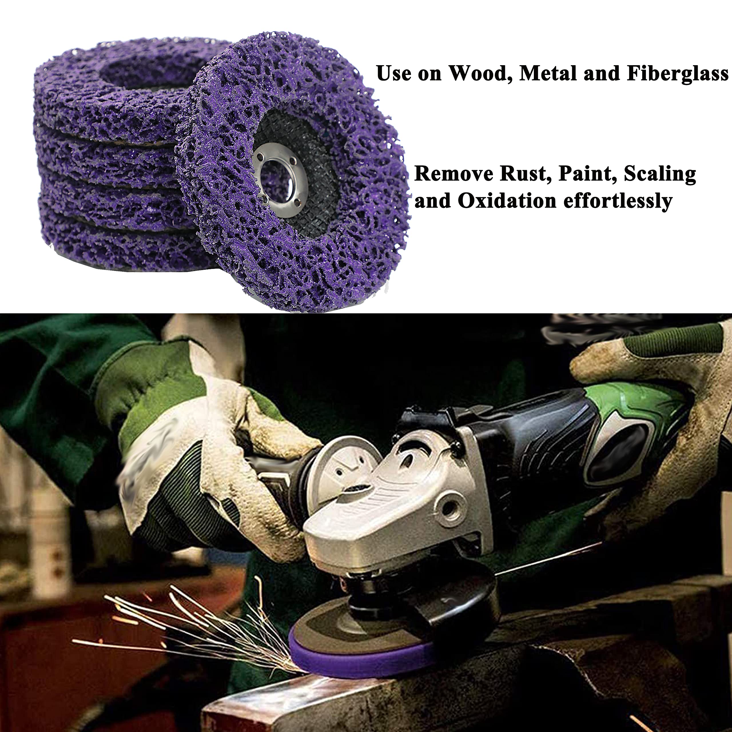 Mua Lamsion 6 Pack 4-1/2" x7/8'' Strip Discs Rust Remover Wheel for ...