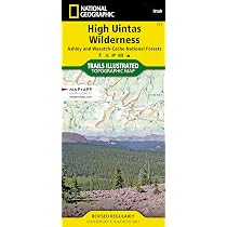 Map Of The Trail High Uintas National Geographic Maps Trails