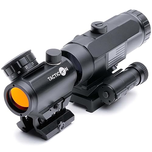 Tacticon Red Dot Magnifier Combo | Falcon V1 3X Red Dot Magnifier and ...