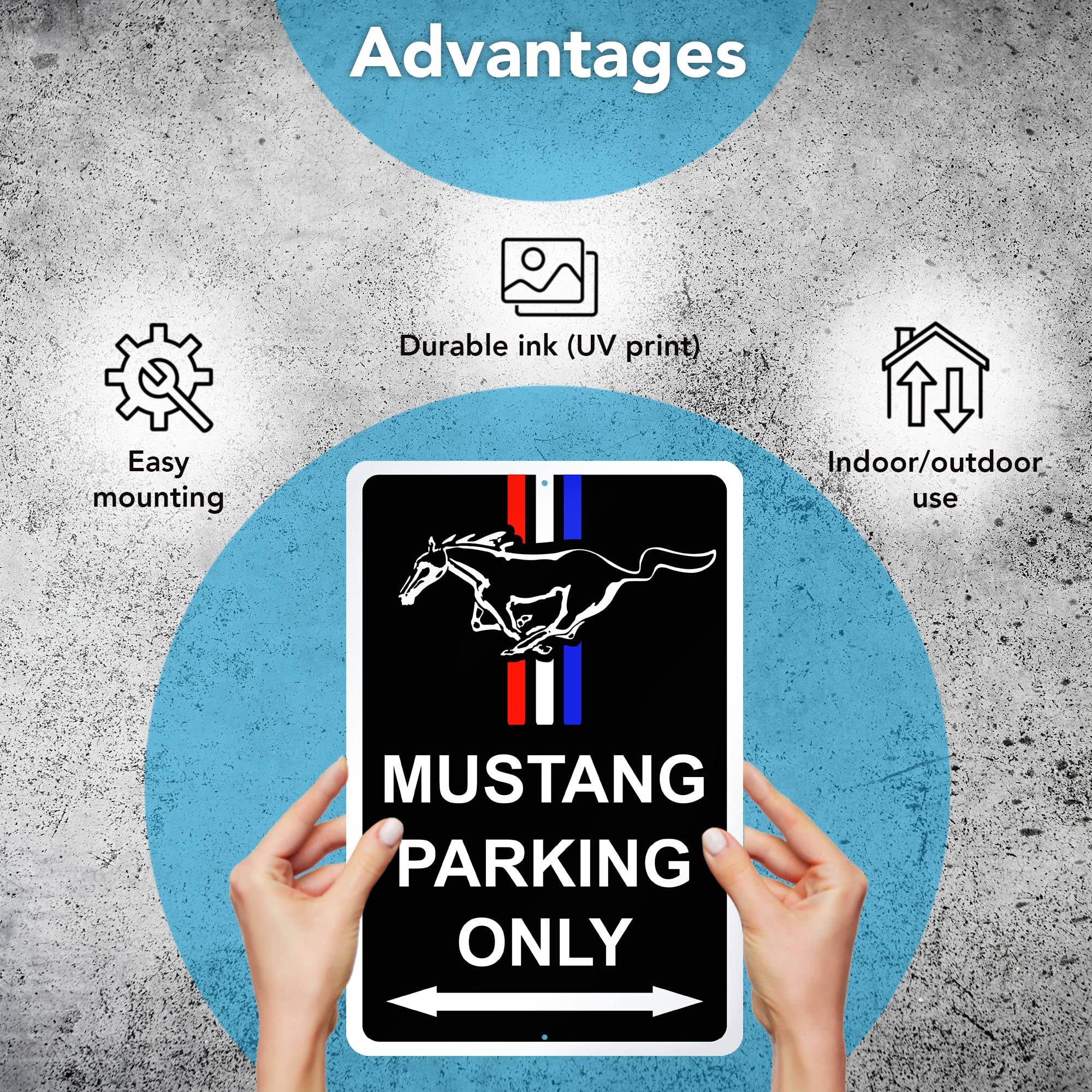 Mua Mustang Sign - 8x12 Aluminum Garage Gifts for Men - Mustang Man ...