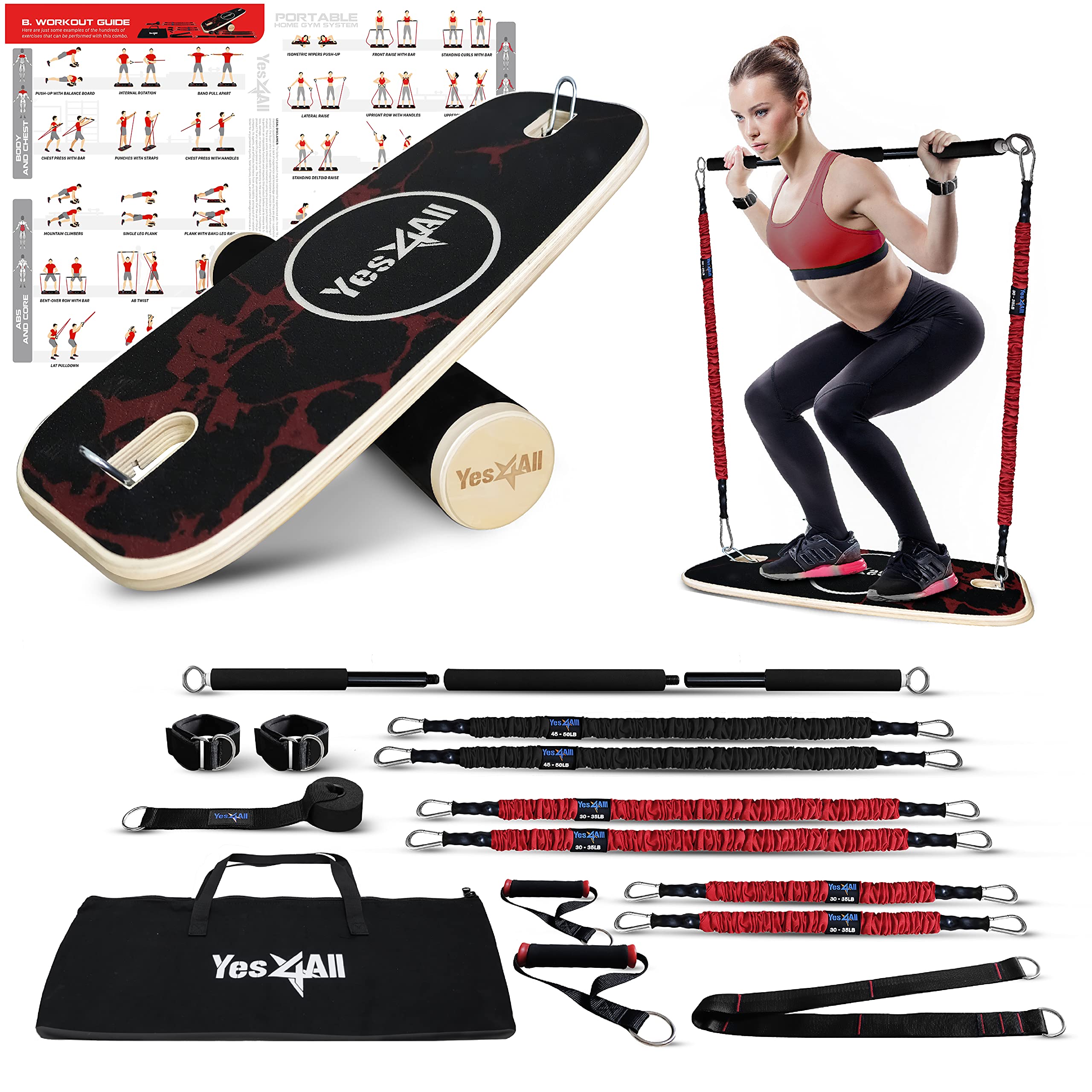Mua Yes4All Balance Board Sports Trainer, Surf Trainer Board With ...