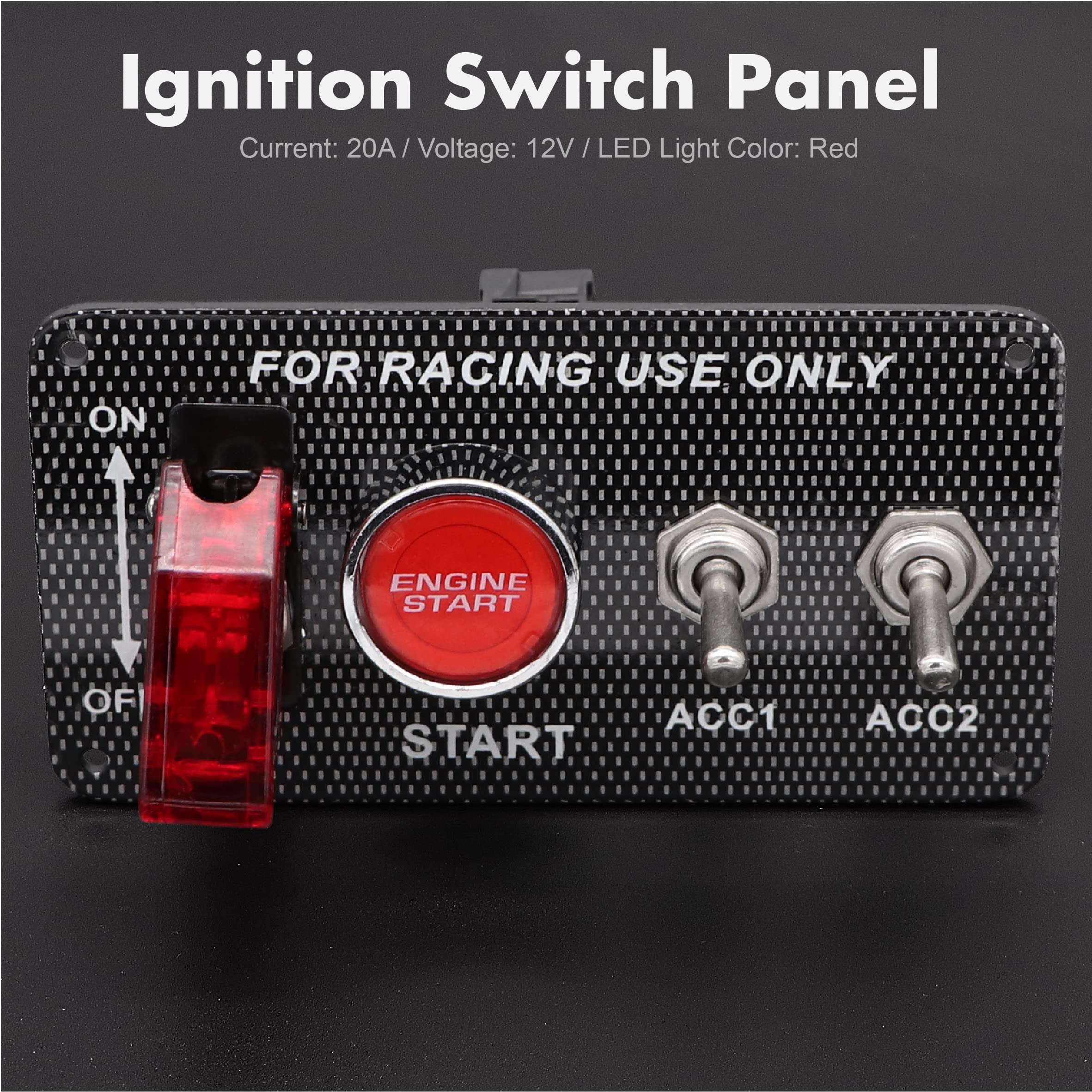 Mua Taxutor Ignition Switch Panel Kit, DC 12V 4 in 1 Car Engine Start ...