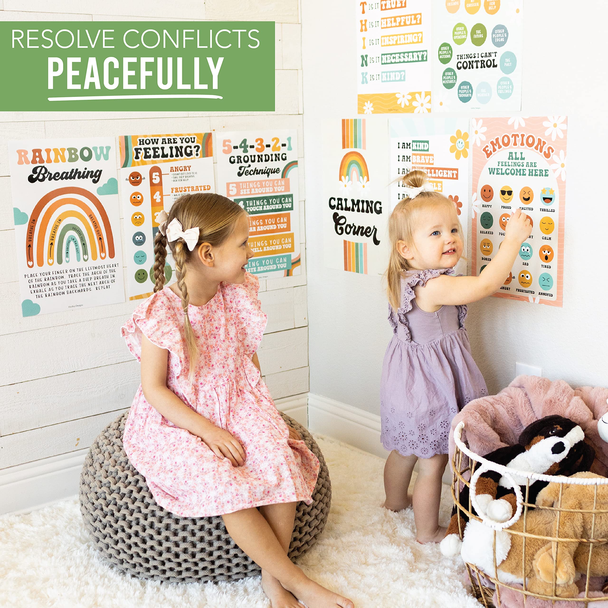 Mua Hadley Designs 8 Retro Calming Corner Classroom Posters Preschool ...