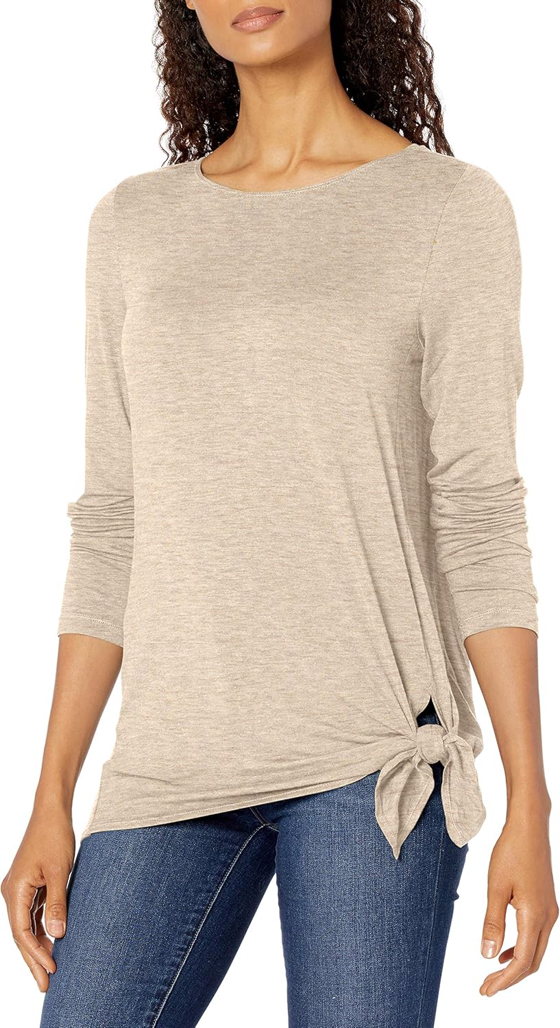 Max Studio Women's Long Sleeve Jersey Knit Top at Amazon Women’s ...