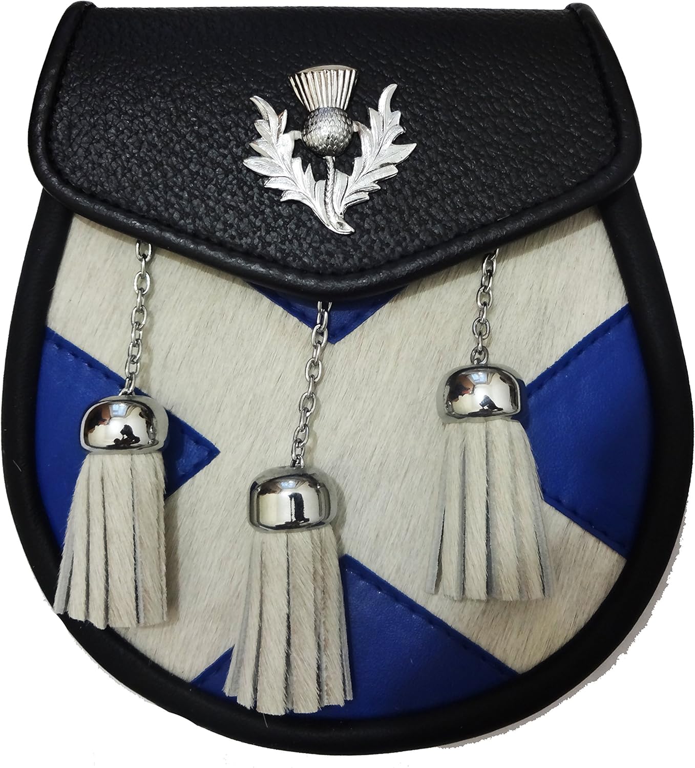 Scottish Saltire Semi Dress Sporran for Kilts: Amazon.co.uk: Clothing