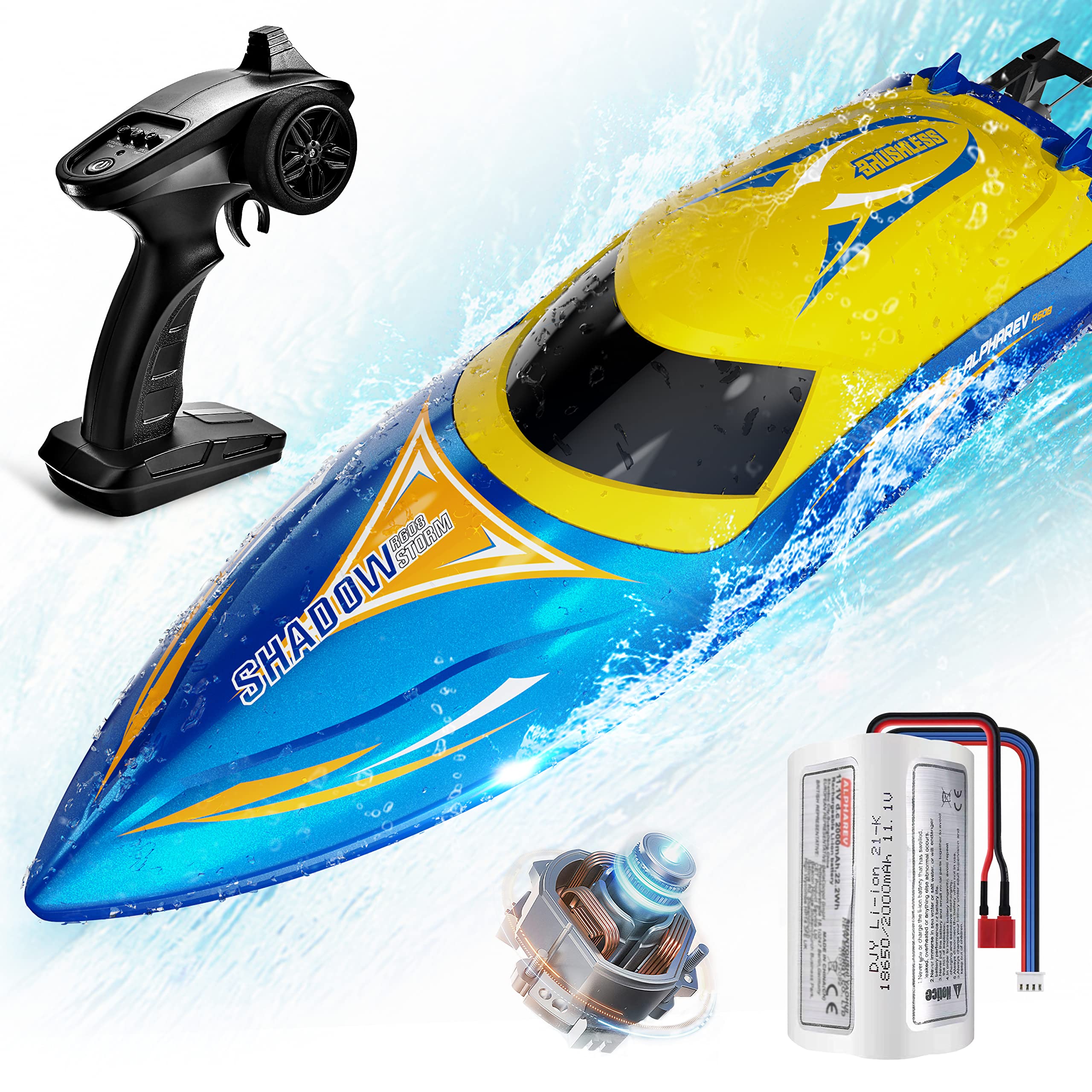 Mua ALPHAREV Brushless RC Boats for Adults - R608 30+ MPH Fast Remote ...