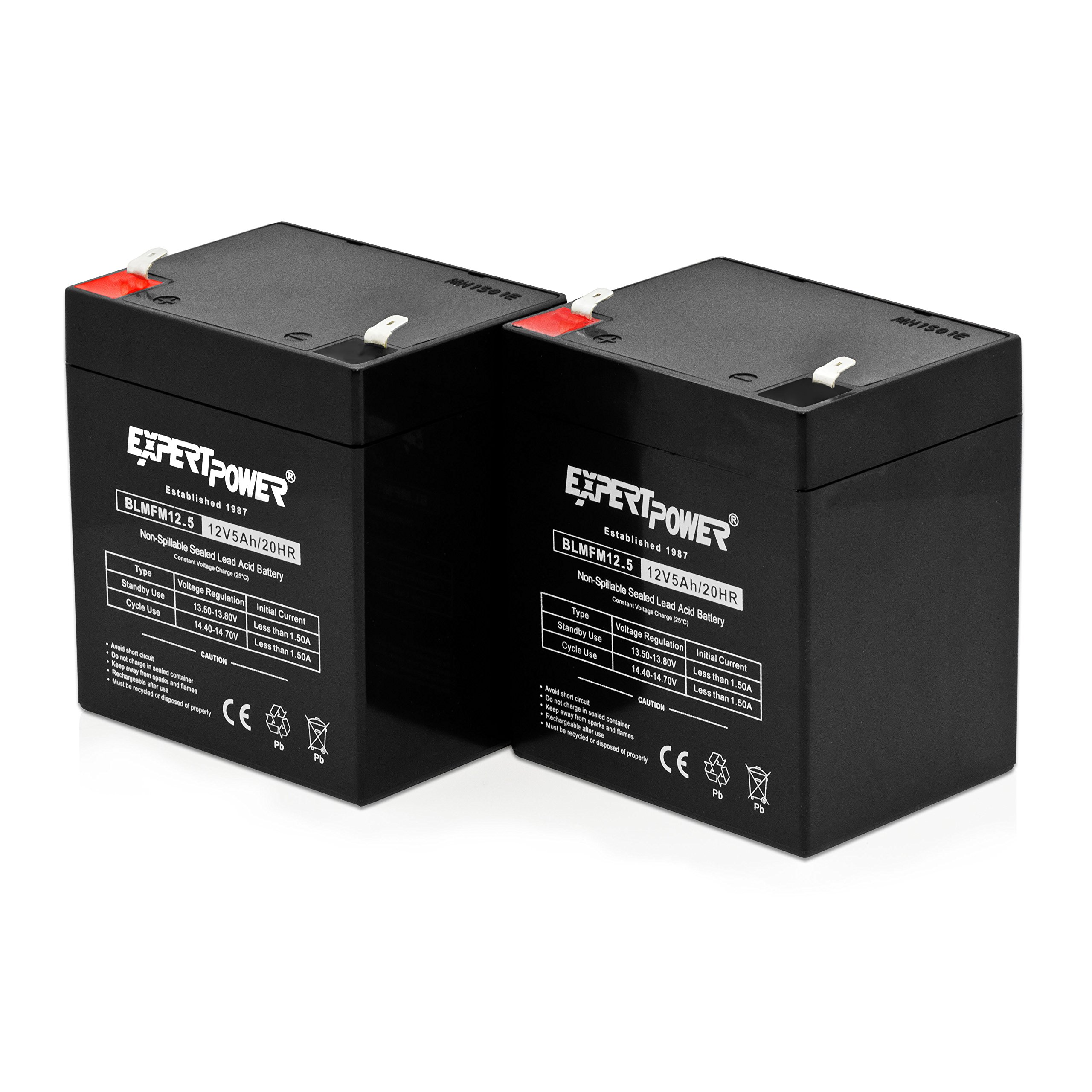 Galleon - ExpertPower EXP1250-2 12V 5Ah Home Alarm Battery With F1 ...