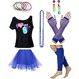 Amazon.com: Womens I Love The 80's Disco 80s Costume Outfit Accessories: Clothing
