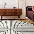 Amazon.com: RUGGABLE x Jonathan Adler Washable 8 ft Round Rug, Black ...