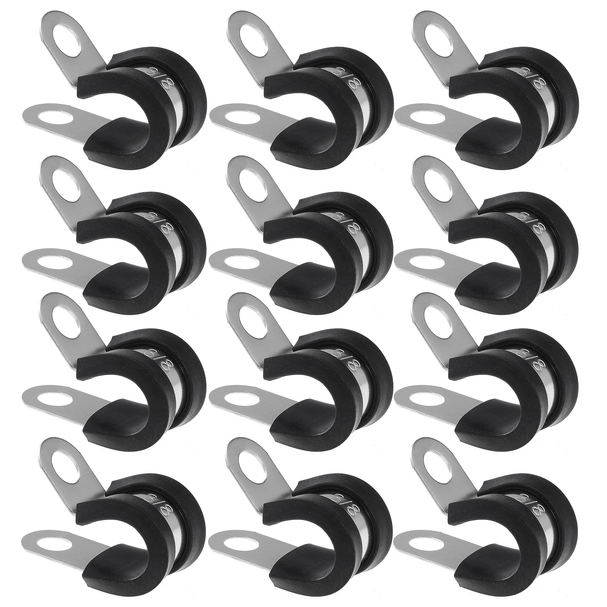 Mua 12 PCS Stainless Steel Cable Clamp Assortment Kit Rubber Coated ...