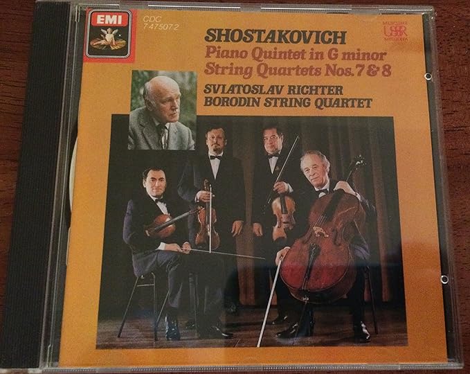 Shostakovich: Piano Quintet in G minor; String Quartets 7 & 8/Borodin string quartet, Sviatoslav ...