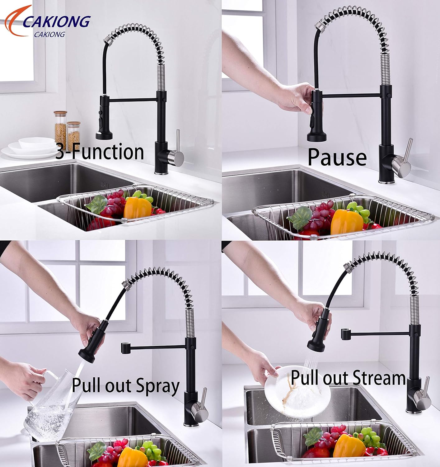Kitchen Faucets with Pull Down Sprayer, High-Arc Single Handle Single ...