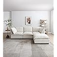 Amazon.com: L-Shaped Convertible Modular Sectional Sofa, Modern Deep Seat Reversible Chaises ...
