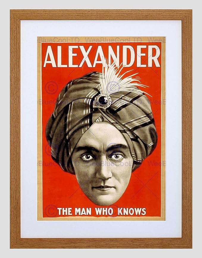Amazon.com: Alexander The Magician Magic Vintage Advert Black Framed ...