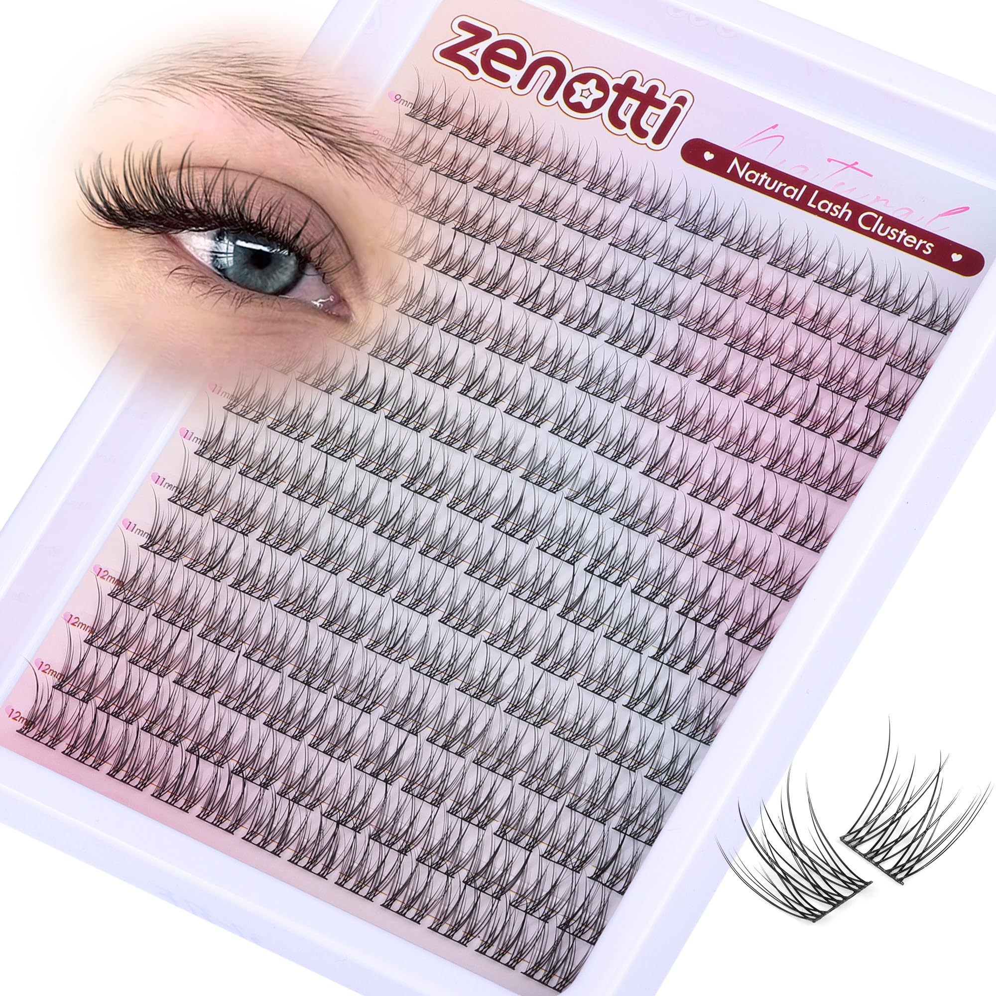 Natural Lash Clusters Wispy Cluster Eyelash Extensions DIY Individual ...