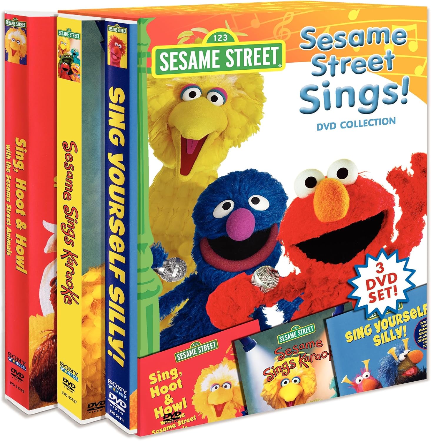 Sesame Street Sings Box Set Sing Yourself Silly, Sesame Sings Karaoke ...