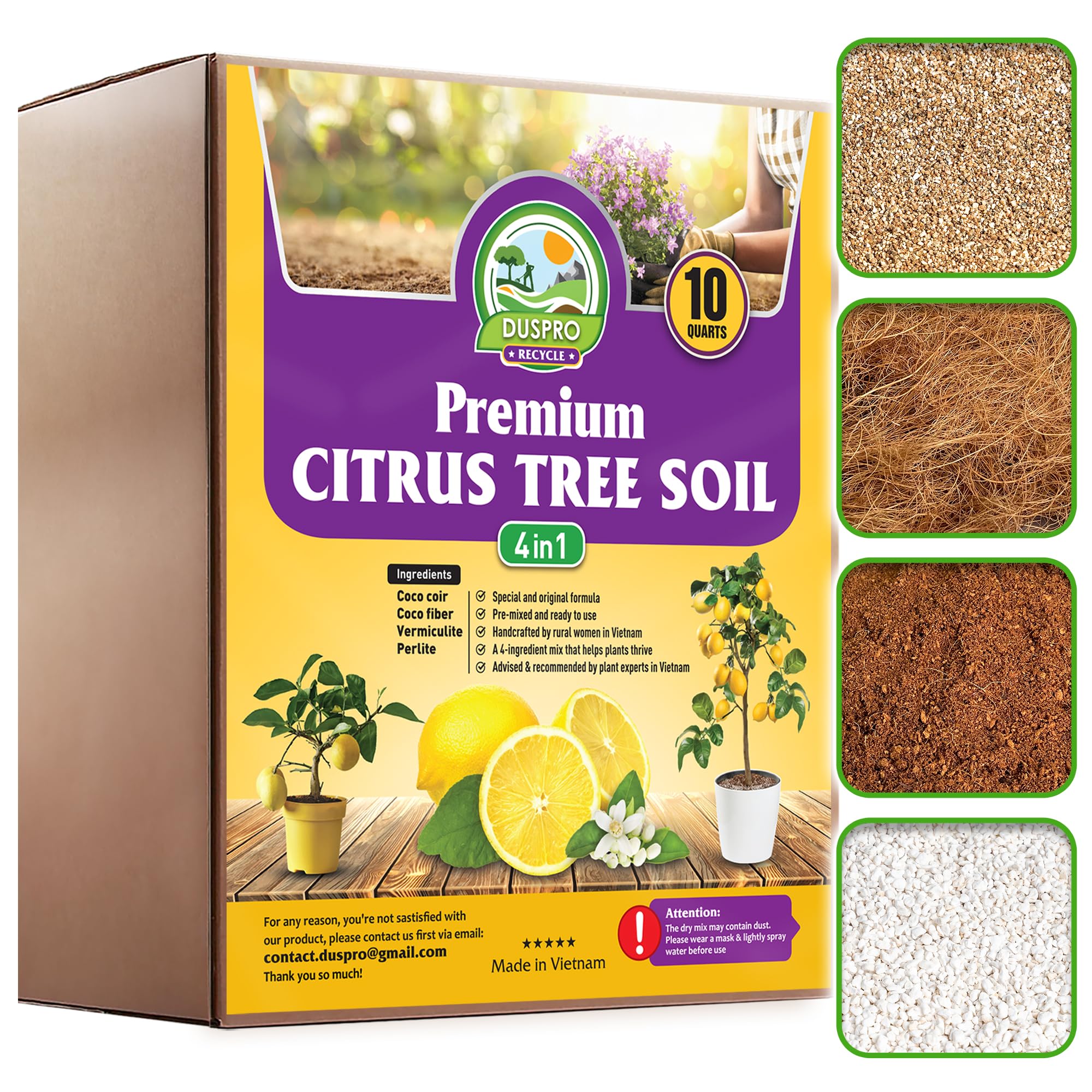 DUSPRO Recycle Citrus Tree Potting Soil Mix for Potted Lemon Tree ...