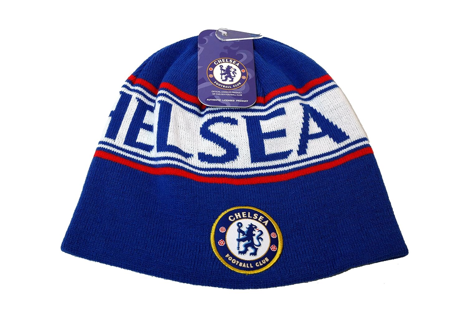 Chelsea FC Football Club Crest Logo Badge Navy Blue Knitted Beanie Hat ...