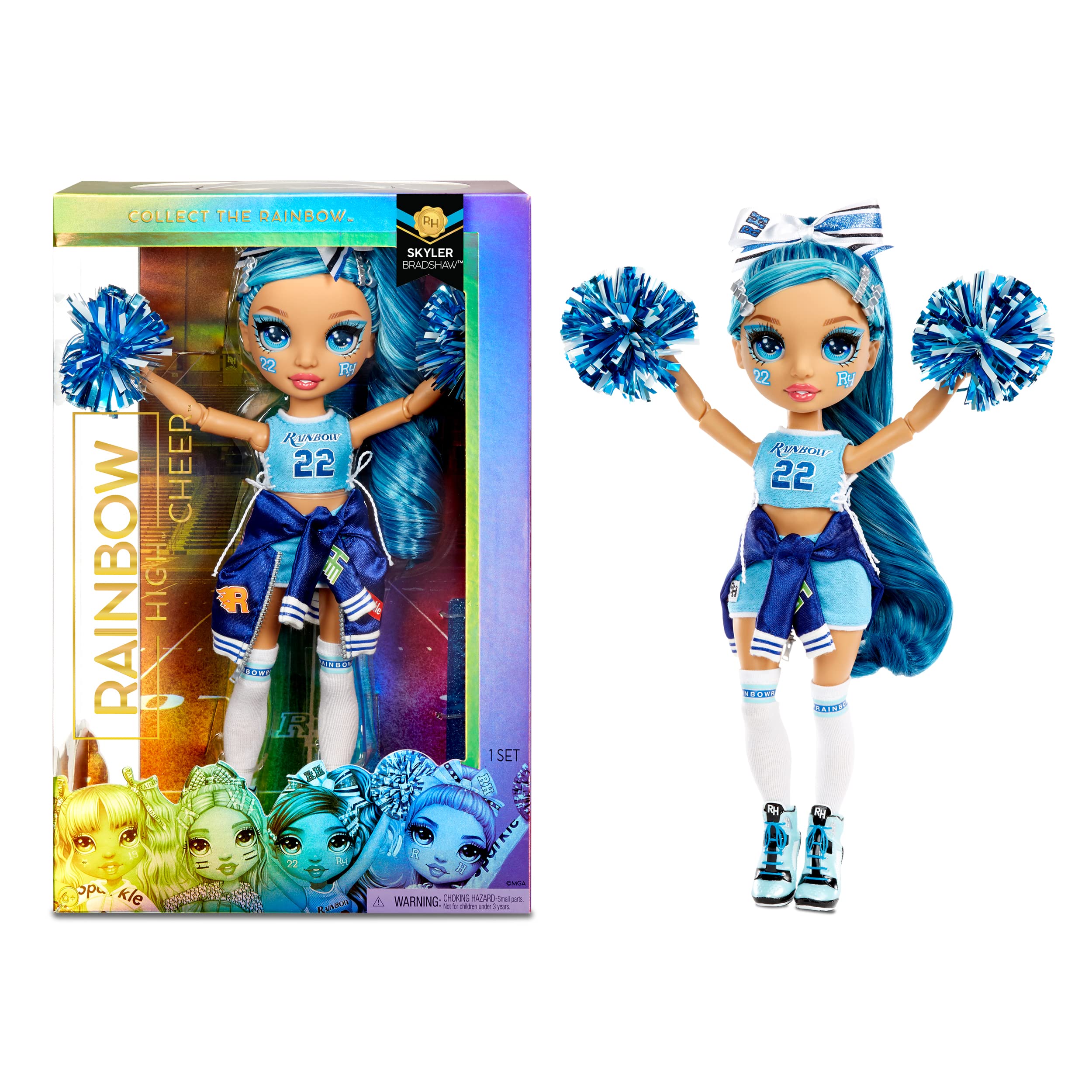 Mua Rainbow High Cheer Skyler Bradshaw – Blue Cheerleader Fashion Doll ...