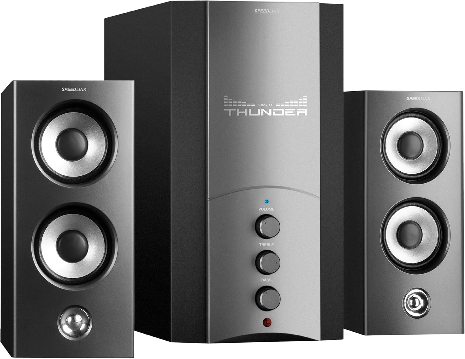 Speedlink SL-8267-BK Gravity Thunder 2.1 Subwoofer System - Black ...