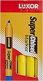 Luxor Chisel Markers, Assorted - Pack of 10: Amazon.in: Office Products