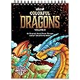 Amazon.com: ColorIt Colorful Dragons Adult Coloring Book - 50 Single ...