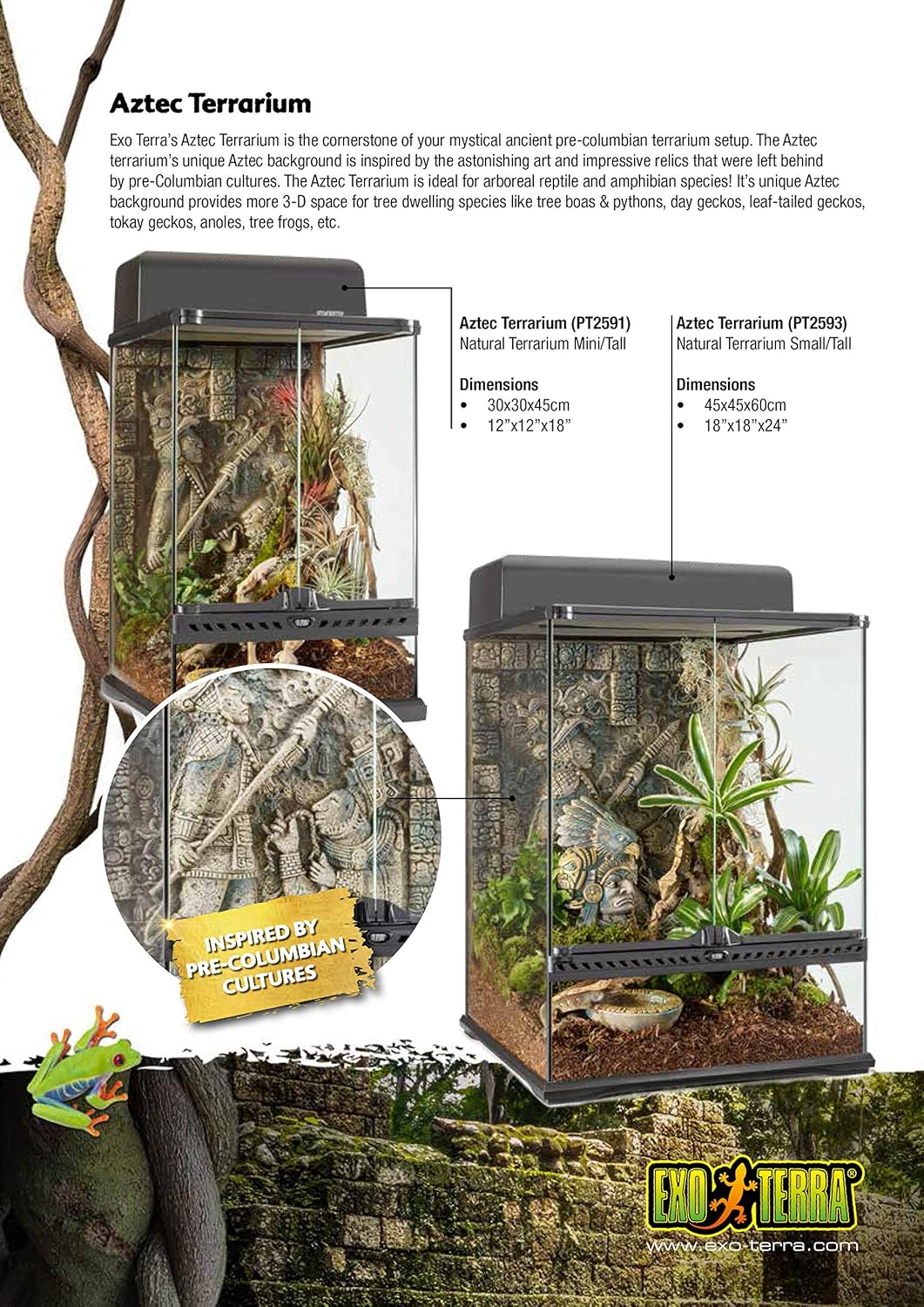 Exo Terra Aztec Terrarium Mini-Tall at Aron Desrochers blog