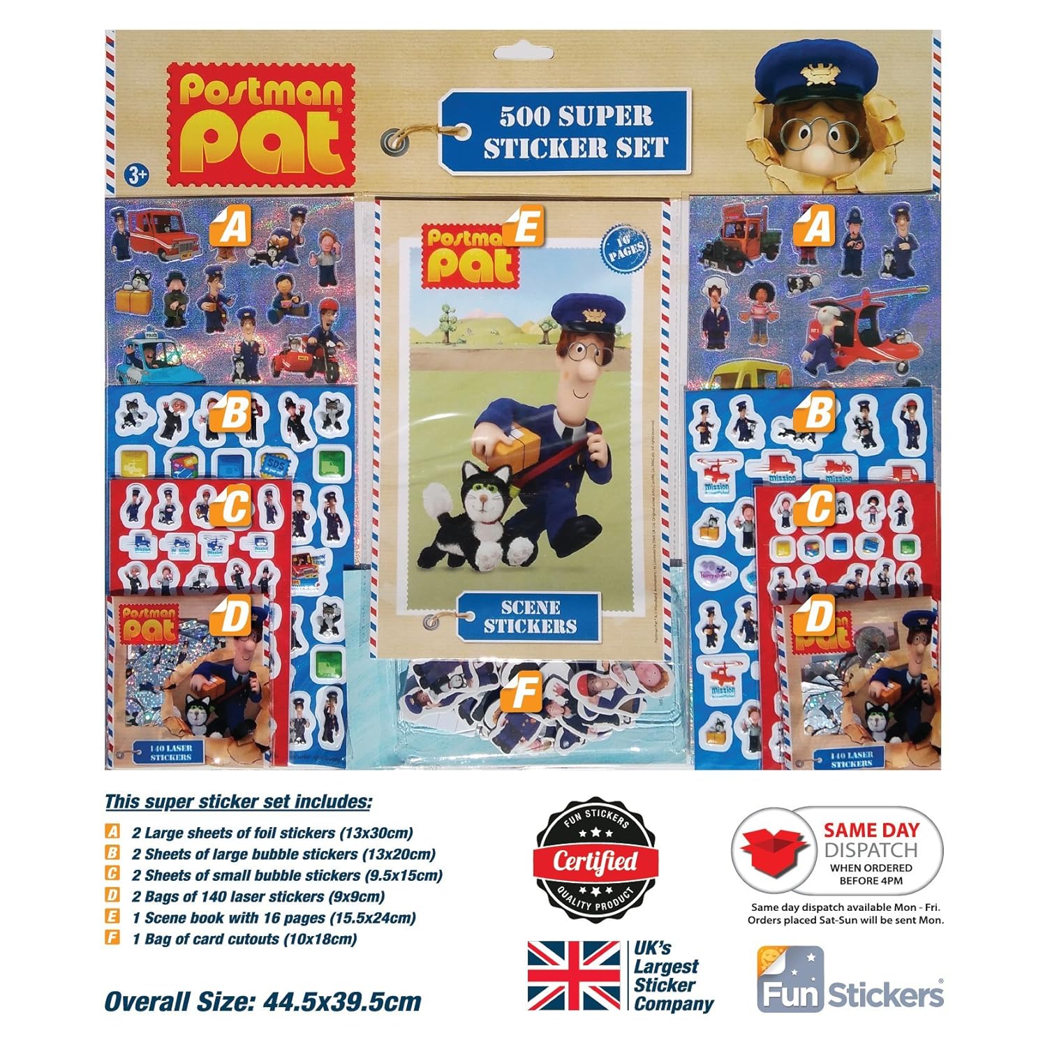 Postman Pat Stickers 500pc Set 8001: Amazon.co.uk: Toys & Games