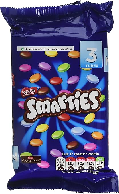Smarties Hexatube Multipack Chocolate Bar, 114 g, Pack of 12: Amazon.co ...