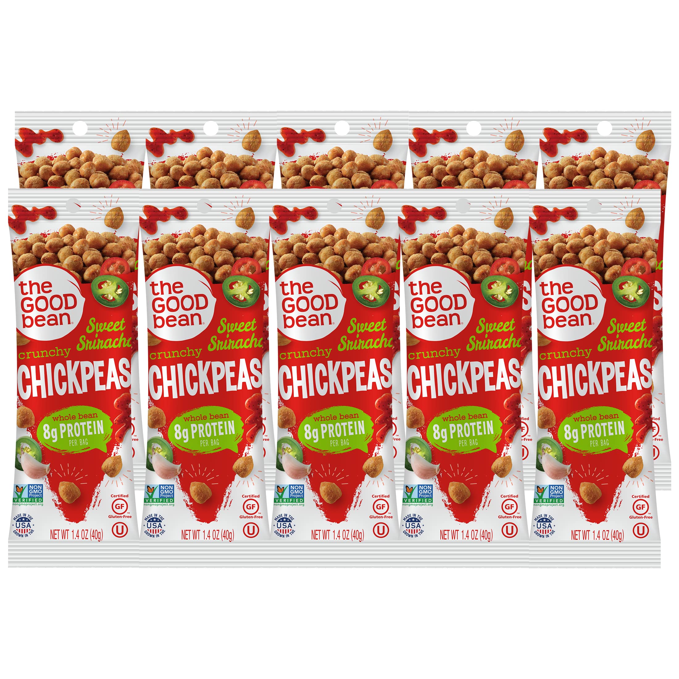 Mua The Good Bean Crunchy Chickpeas - Sweet Sriracha - (10 Pack) 1.4 oz ...
