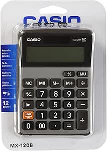 Casio MX-120B-S-MC Calculadora Escritorio, 12 Dígitos, Teclas Plásticas ...