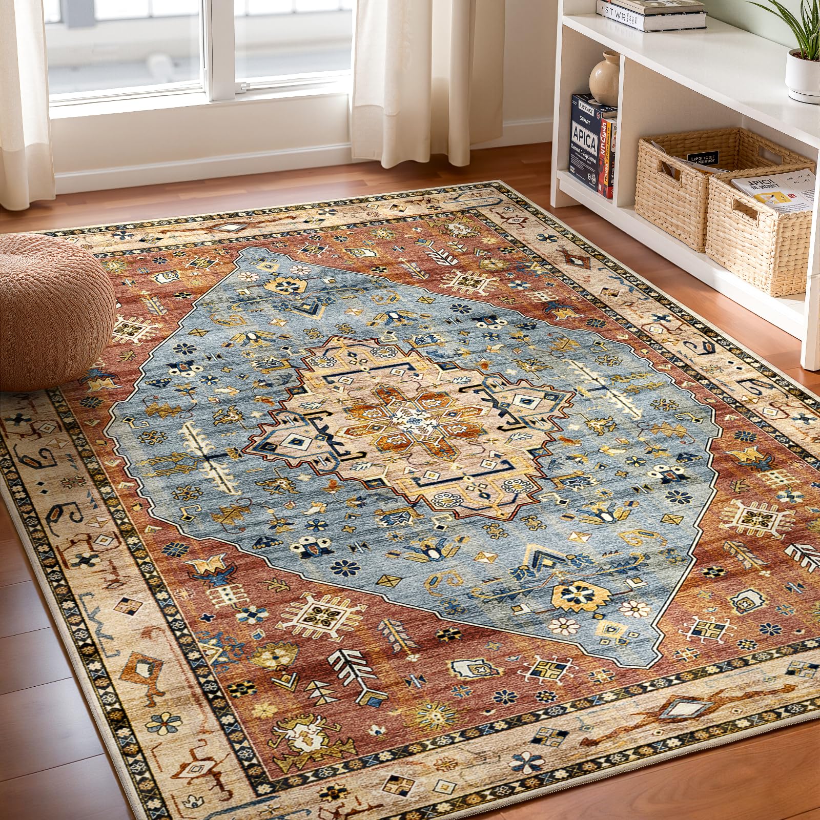 WITSHOCK Area Rugs 5x7 Rug for Living Room, Washable Rug 5x7,Vintage ...
