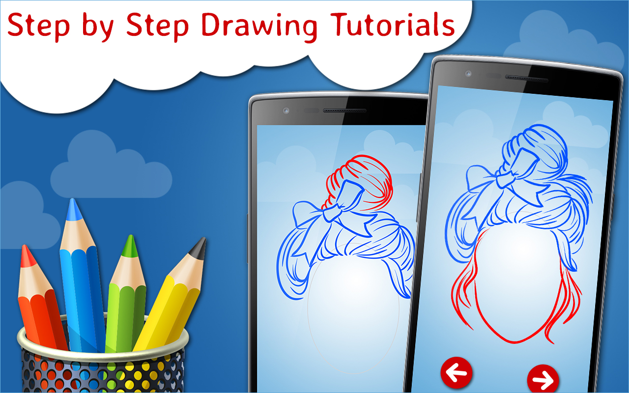 How to Draw Hairstyles Step by Step Drawing App:Amazon.com:Appstore for ...
