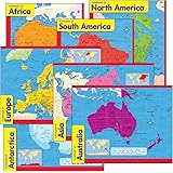 Amazon.com: Map of the Continents 7 Poster Set: Prints: Posters & Prints