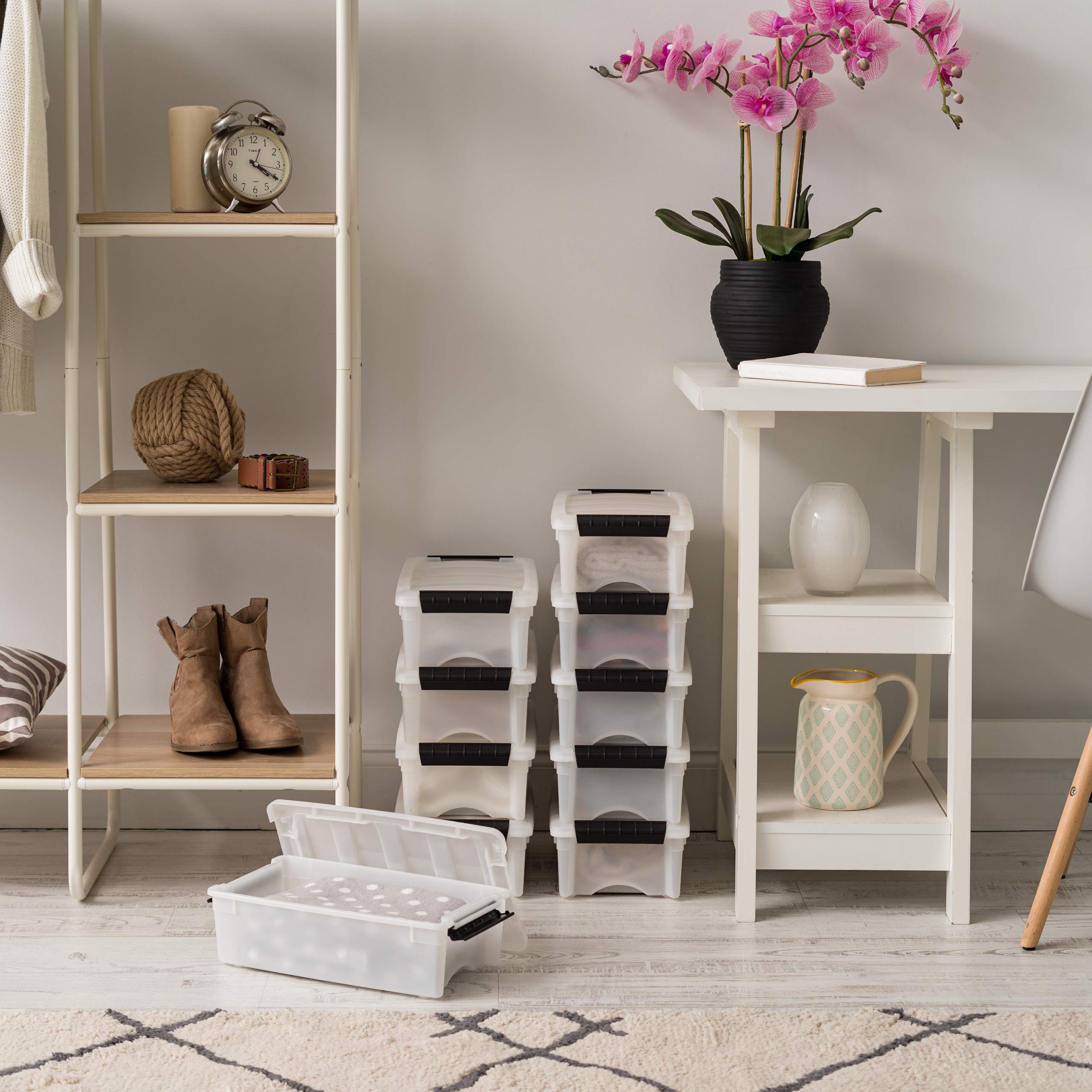 Mua IRIS USA 6 Quart Stackable Plastic Storage Bins with Lids, 10 Pack ...