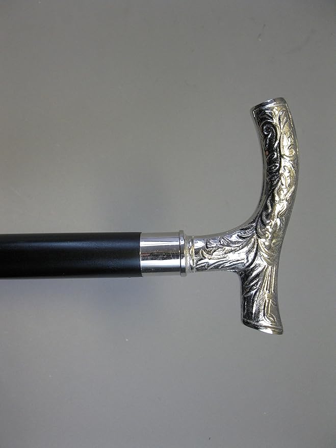 Holz Gehstock Spazierstock Wanderstock 92cm Fritzstock mit Metall Griff ...