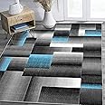 Amazon.com: HR 5’ x 7’ Rug in Blue - Premium Quality Blue/Black/Gray ...