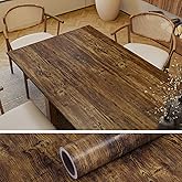 CRE8TIVE Brown Wood Contact Paper 24"x118" Faux Wood Peel and Stick ...