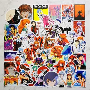 Amazon.com: Neon Genesis Evangelion Stickers 50PCS, Japanese Cartoon ...