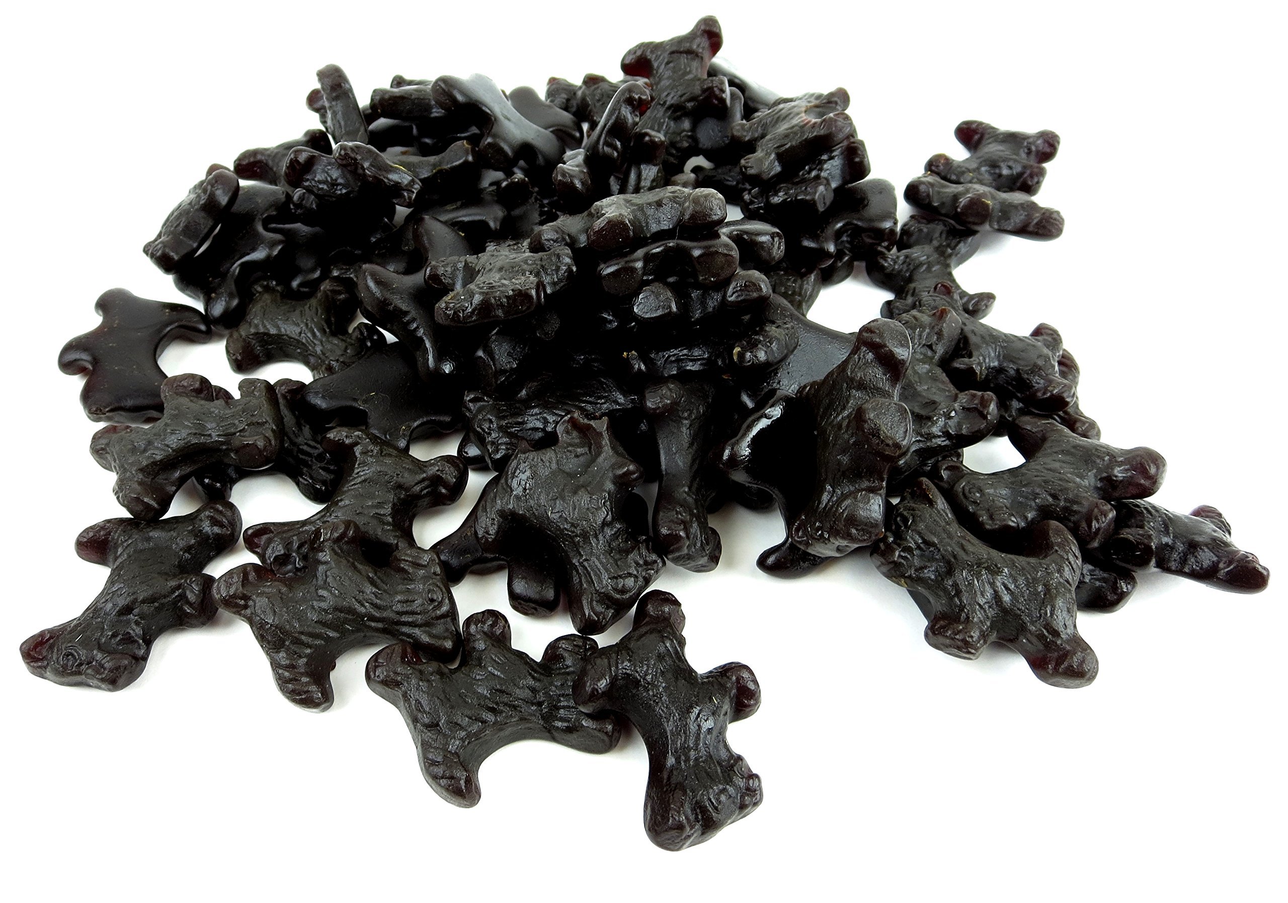 Cuckoo Luckoo Black Licorice Scottie Dogs, 24 oz Bag in a BlackTie Box ...