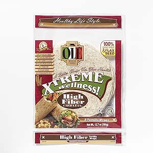 Amazon.com: Ole Xtreme Wellness High Fiber Low Carb Wraps, 8ct Packs ...