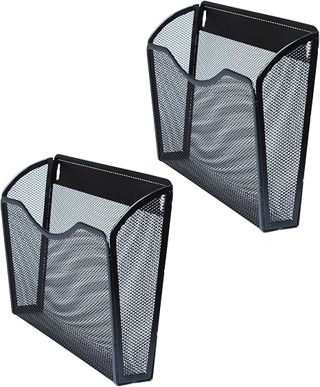 Wall File Folder Set of 2 - Wall Mounted Hanging File Folders - Perfect ...