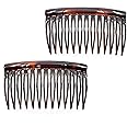 Amazon.com : Camila Paris AD825/2 French Hair Side Comb, 2 Pack Curved Tortoise Shell Flexible ...