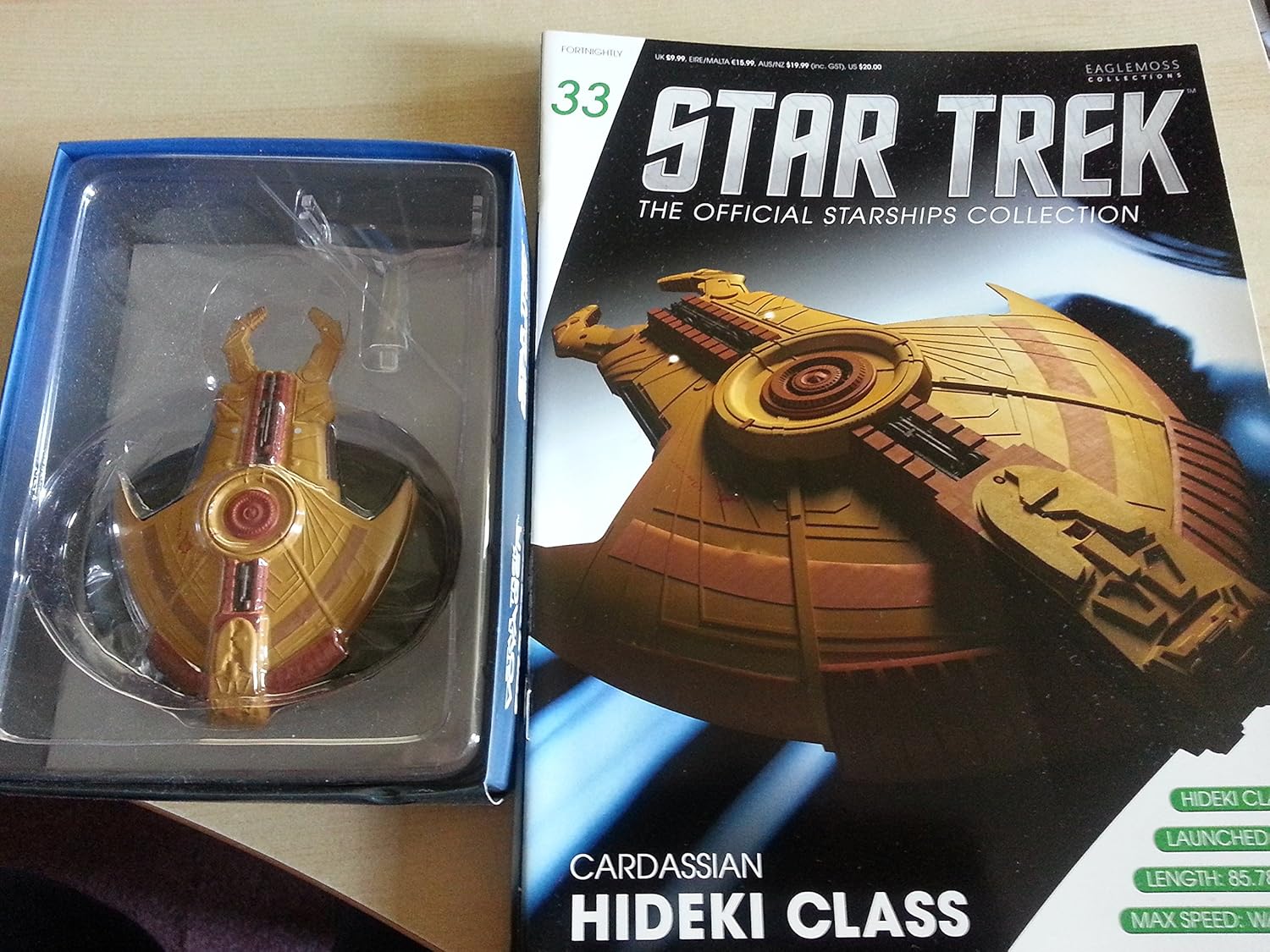 #33 Star Trek Cardassian Hideki Class Die-Cast Ship from Eaglemoss/UK ...