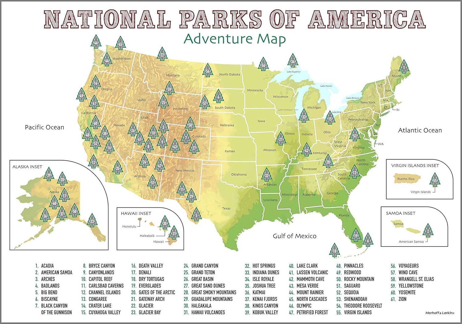 Map Of National Parks Usa Kinderzimmer 2018