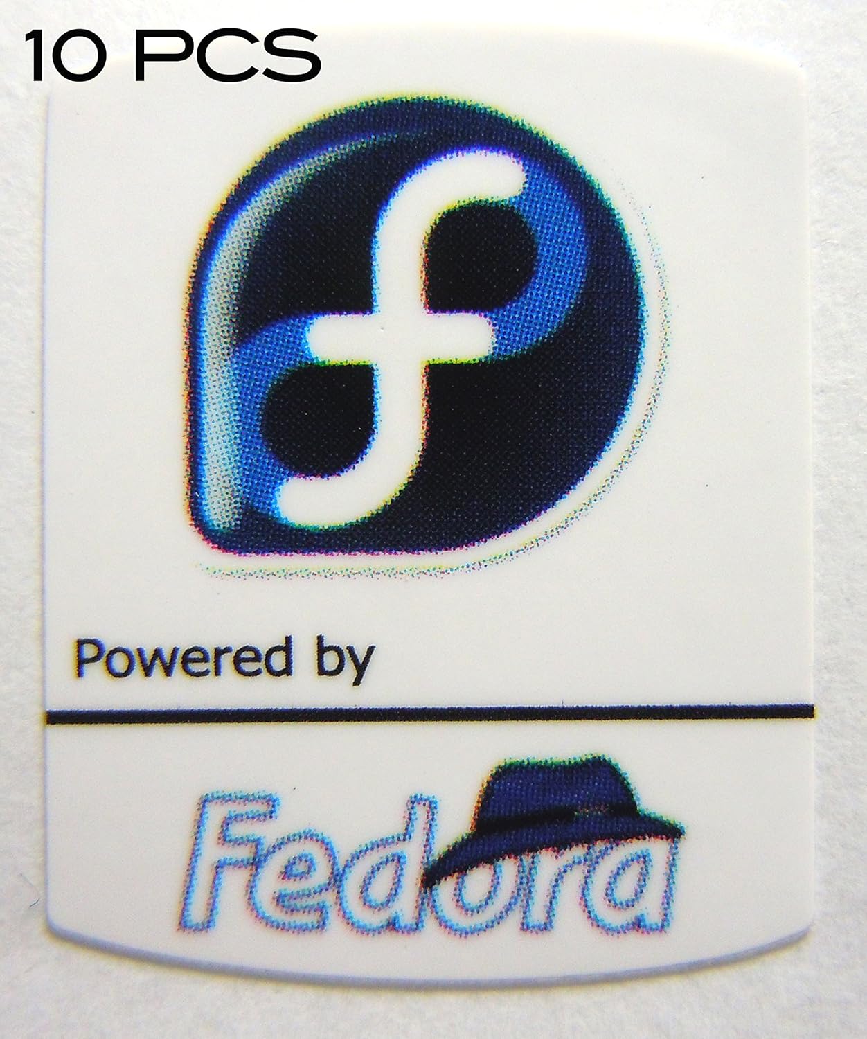 Amazon.com: Linux 10 Pieces of Powered by Fedora Sticker 19 x 24mm ...