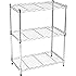 AmazonBasics 5-Shelf Shelving Unit on Wheels - Chrome: Amazon.co.uk ...